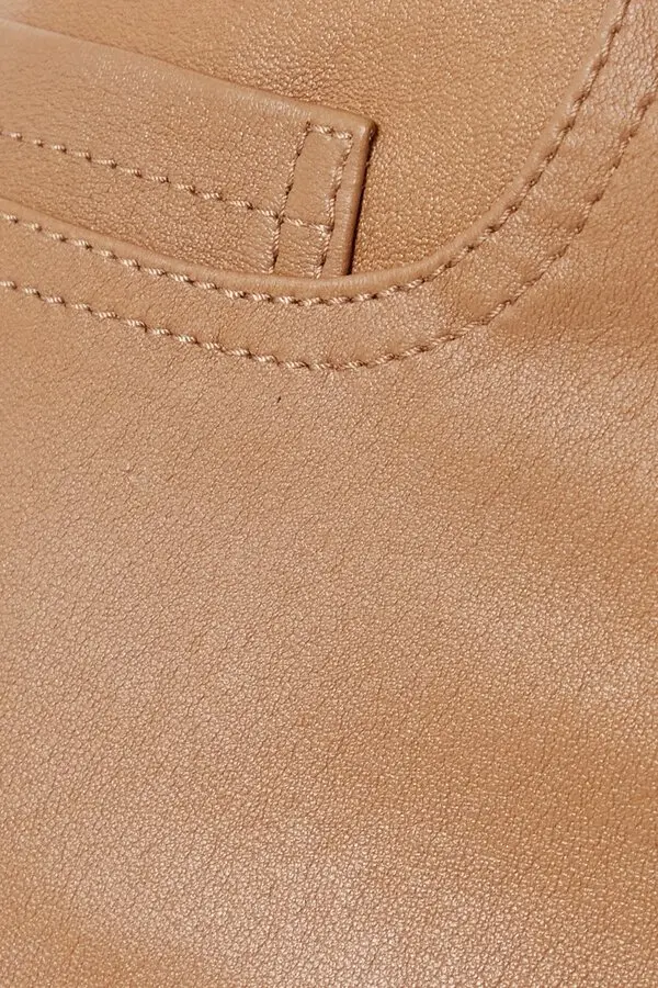 JOSEPH Teddy Leather Slim-leg Trousers