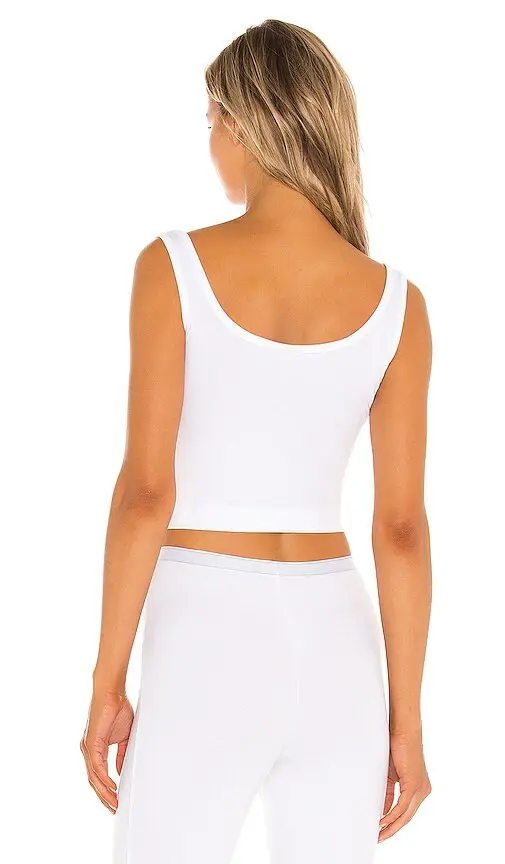 Calvin Klein Pure Ribbed Tank In White