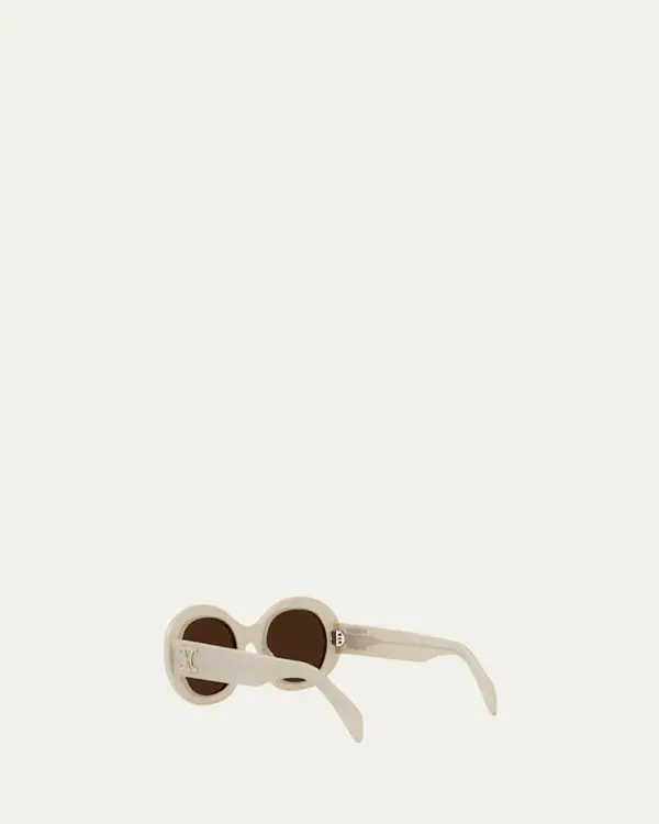 Celine Triomphe Oval Sunglasses - Black/gold
