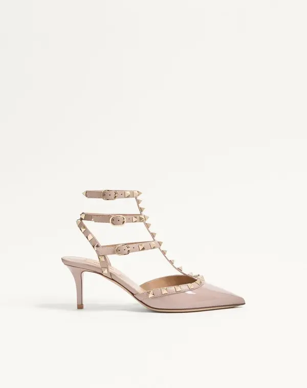 Valentino Garavani Rockstud Caged Pump 65mm - Poudre