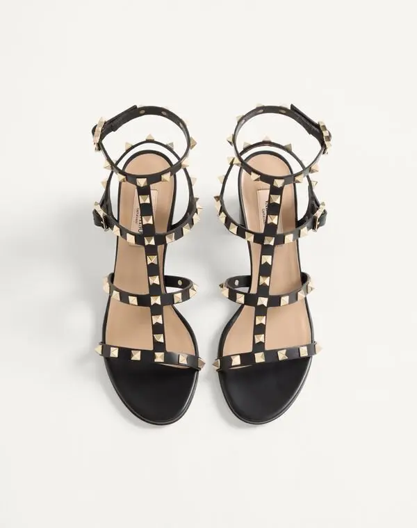 Valentino Garavani Rockstud 60 Mm Ankle Strap Sandals - Black