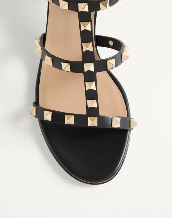 Valentino Garavani Rockstud 60 Mm Ankle Strap Sandals - Black