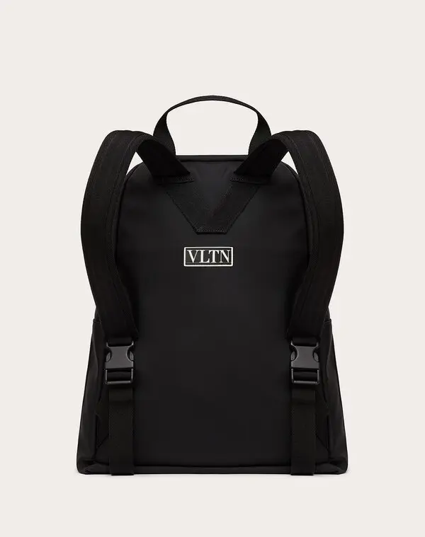 Valentino Garavani Vltn Nylon Backpack - Black/White  display picture 1