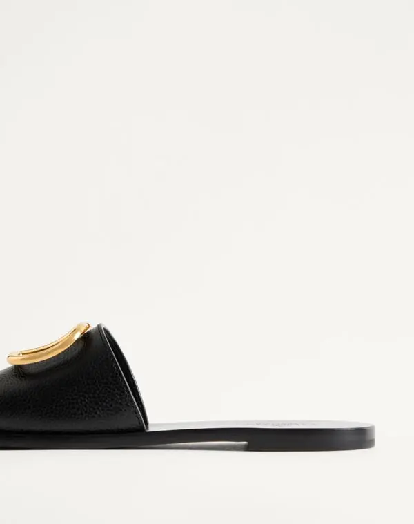 Valentino Garavani Vlogo Signature Slide Sandal - Black
