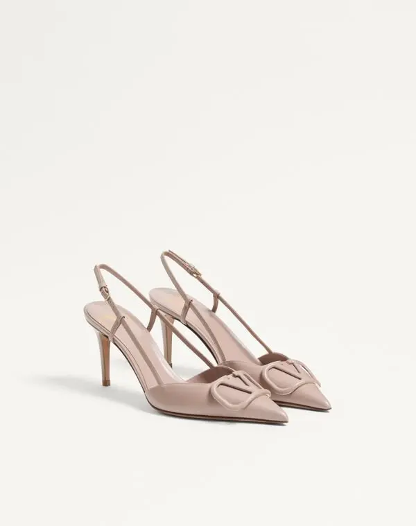 Valentino Garavani Vlogo Slingback Pumps - Poudre