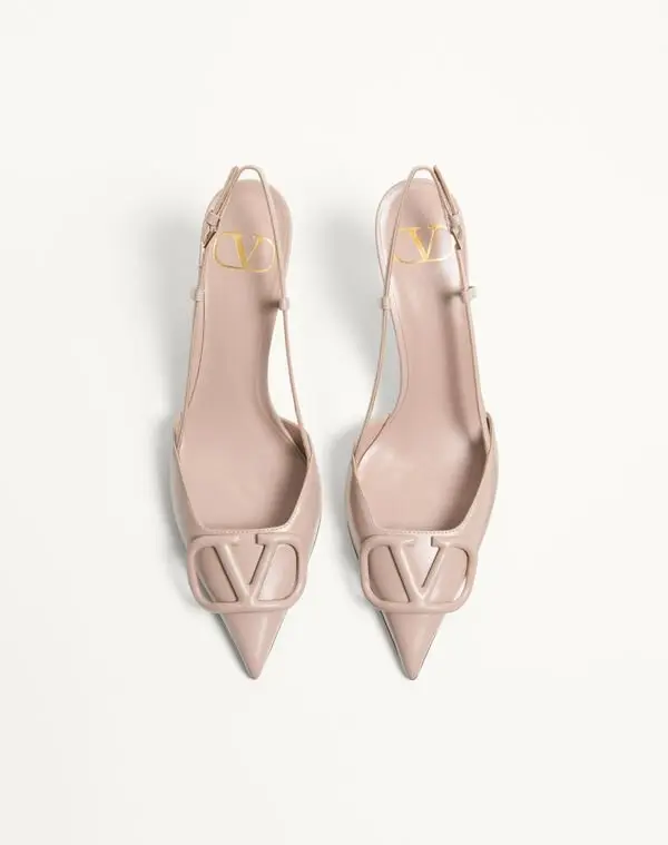 Valentino Garavani Vlogo Slingback Pumps - Poudre