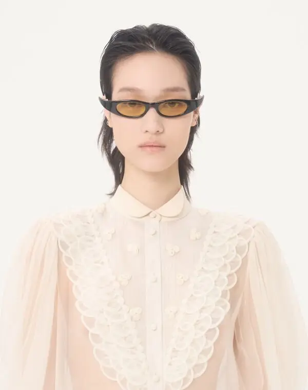 Valentino Garavani Embroidered Organza Shirt