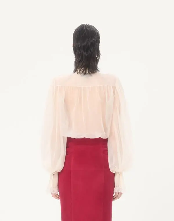 Valentino Garavani Embroidered Organza Shirt
