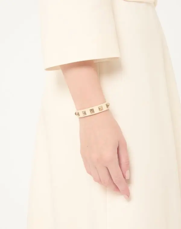 Valentino Garavani Rockstud Leather Bracelet - Light Ivory