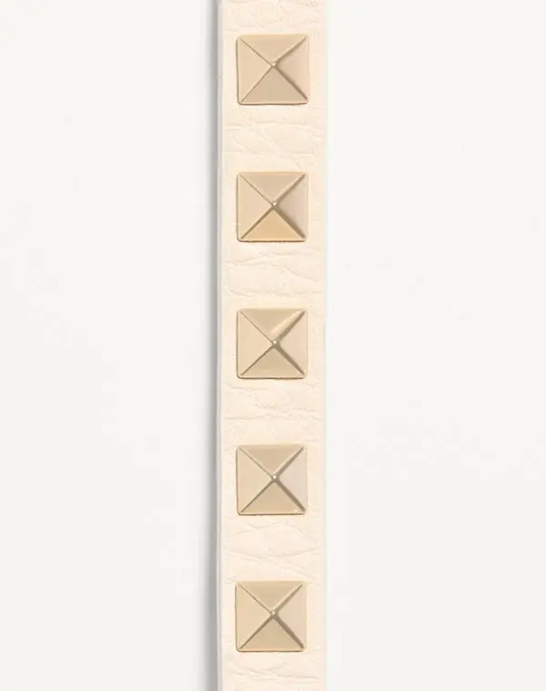 Valentino Garavani Rockstud Leather Bracelet - Light Ivory