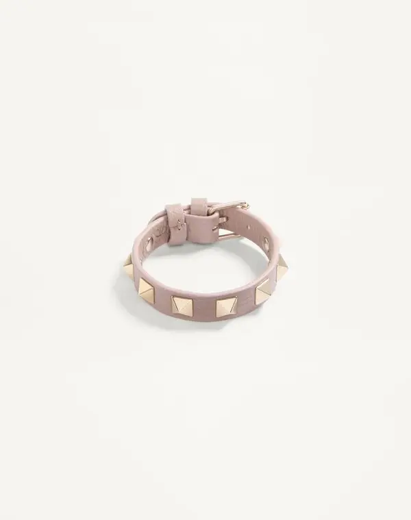 Valentino Garavani Rockstud Leather Bracelet - Poudre