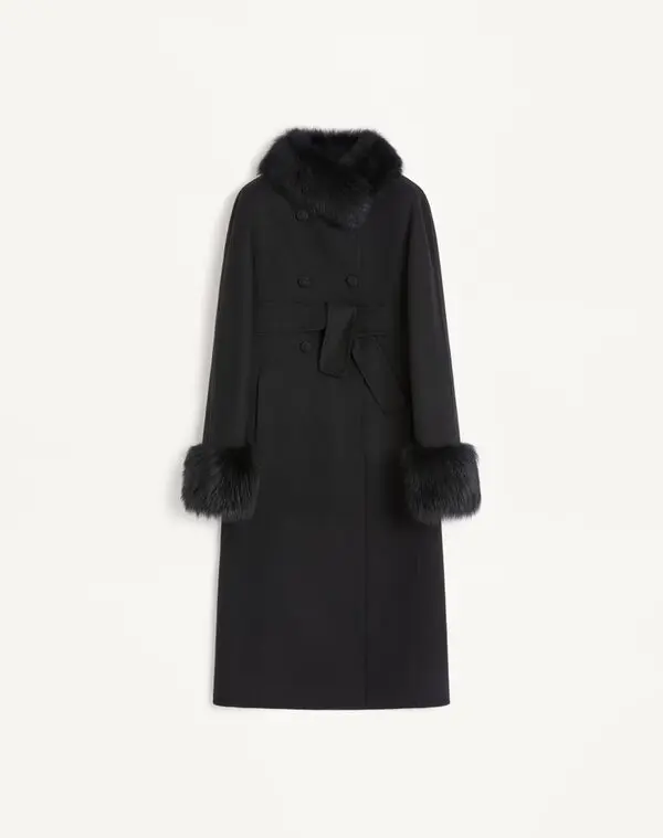 Valentino Garavani Compact Drap Coat - Black