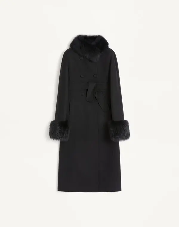 Valentino Garavani Compact Drap Coat - Black