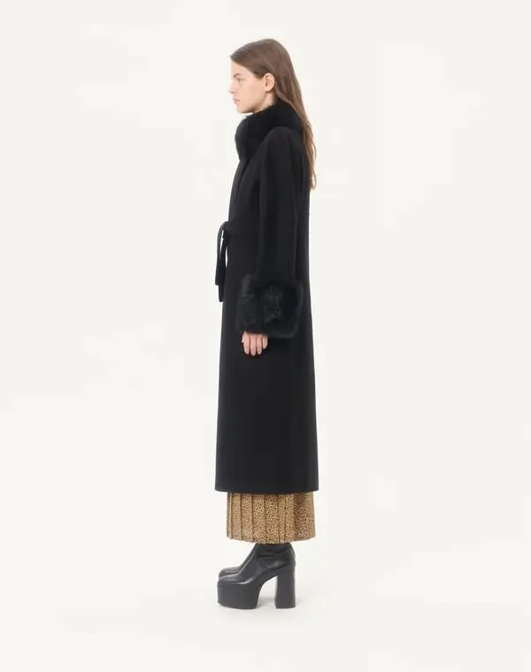 Valentino Garavani Compact Drap Coat - Black