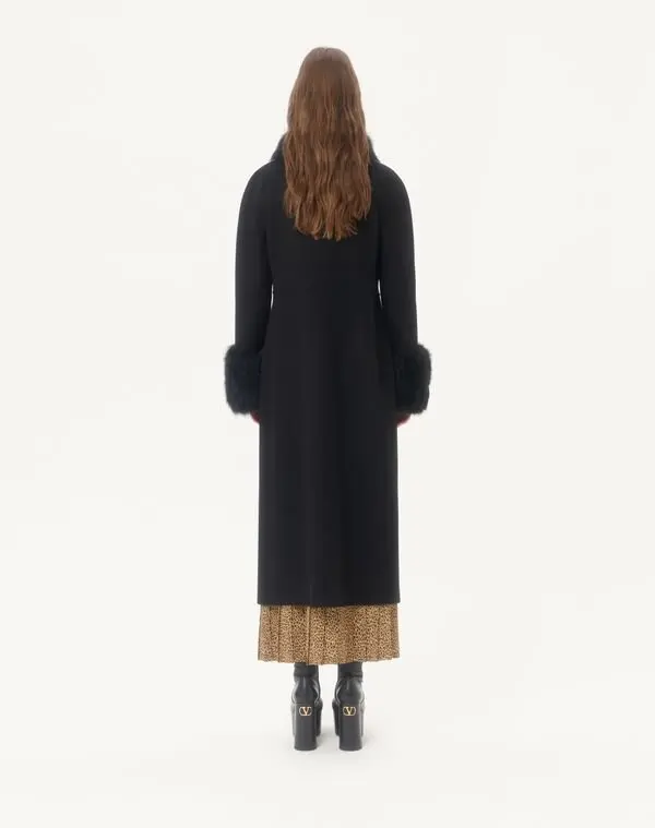 Valentino Garavani Compact Drap Coat - Black