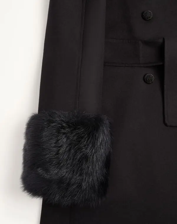 Valentino Garavani Compact Drap Coat - Black