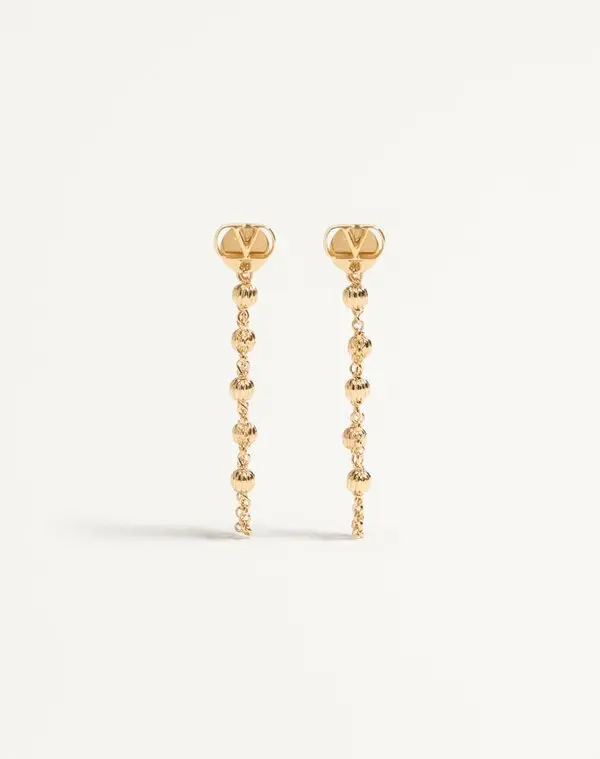 Valentino Garavani Vlogo Signature Metal Earrings - Gold