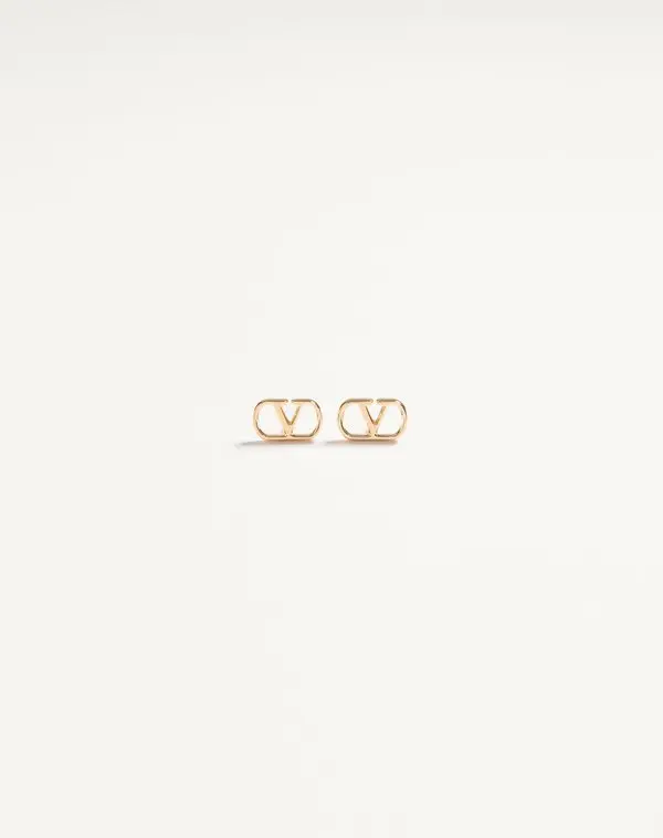 Valentino Garavani Vlogo Signature Hoop Earrings - Gold