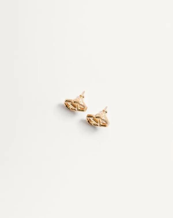 Valentino Garavani Vlogo Signature Hoop Earrings - Gold