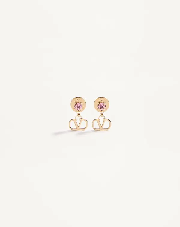 Valentino Garavani Vlogo Signature Earrings - Gold/pink