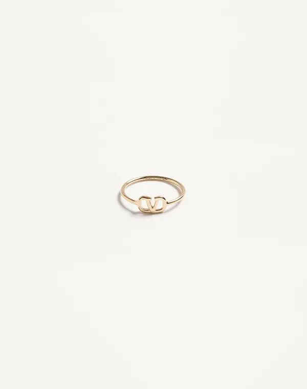 Valentino Garavani Vlogo Signature Metal Ring - Gold