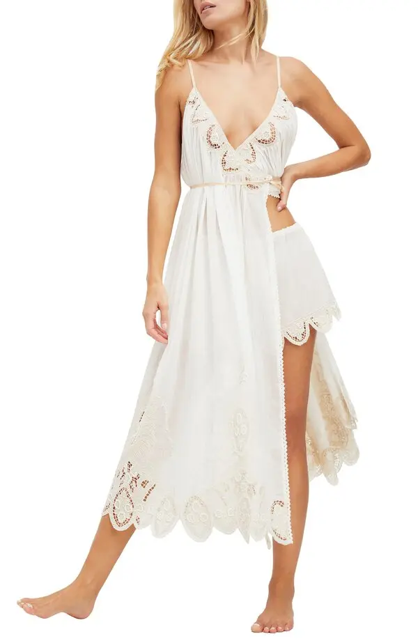 fairy dress lace Ethereal Blue Lace Fairy Dress Blue / M