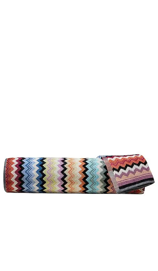 Missoni Adam 2 Piece Bath & Hand Towel Set In Blue,red,green - Multi