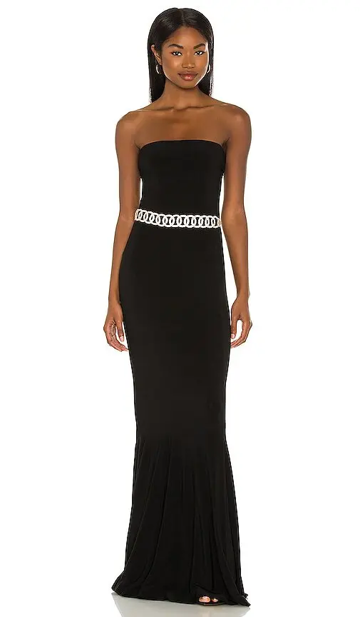 Norma Kamali X Strapless Fishtail Gown