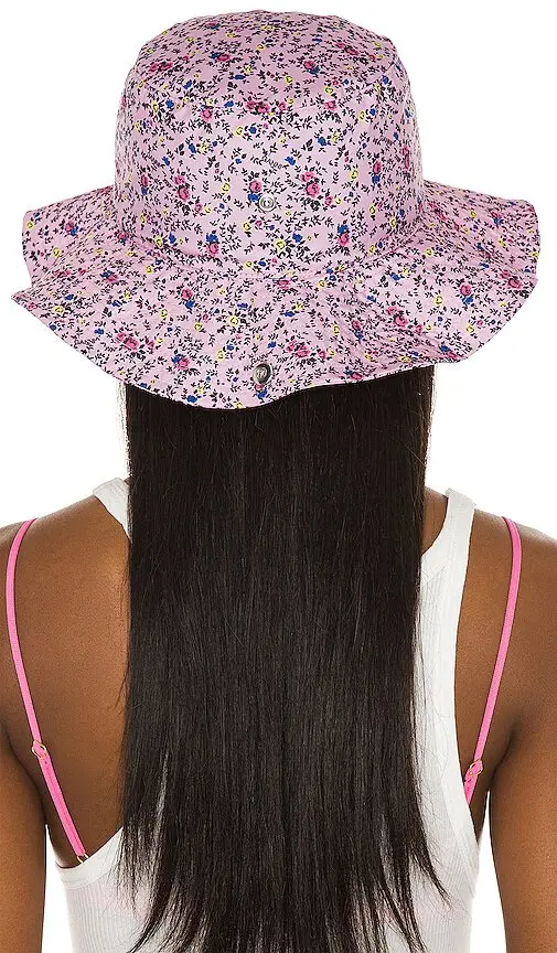 GANNI Floral Bucket Hat In Pink