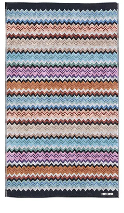 Missoni Adam Beach Towel In Purple,orange - Multi