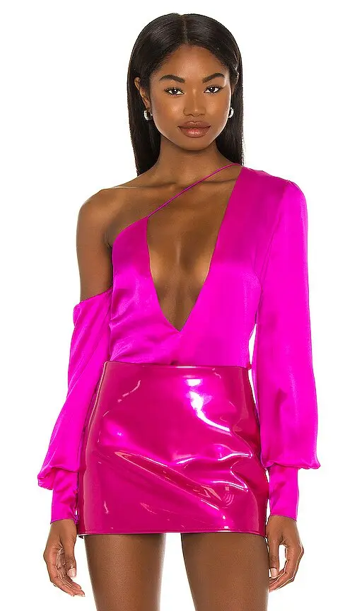laquan smith pink dress LaQuan Smith Sleeveless Criss Cross Draping Gown in Fuchsia