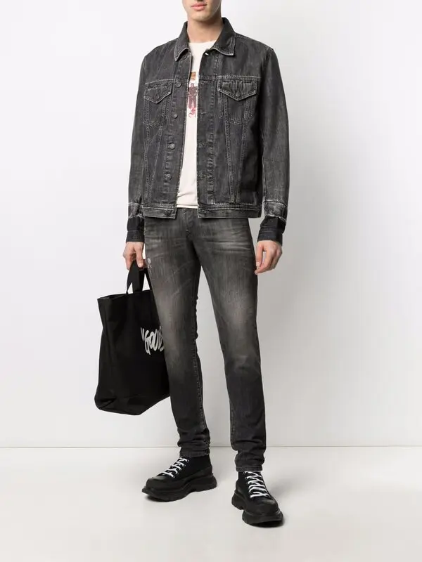 DIESEL® Faded Effect Distressed Jeans