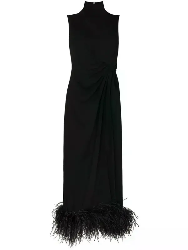 16Arlington Maika Feather-embellished Gown