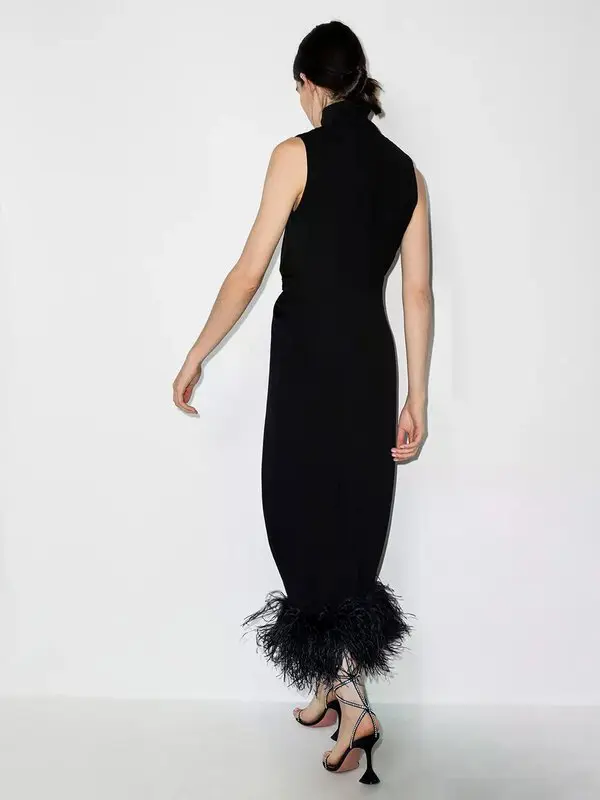 16Arlington Maika Feather-embellished Gown