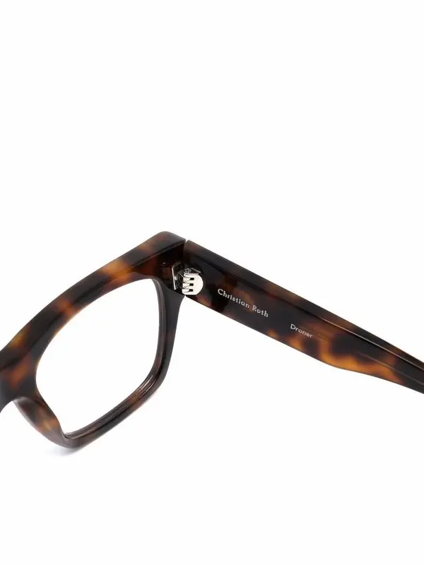 CHRISTIAN ROTH Tortoise-shell Square-frame Glasses