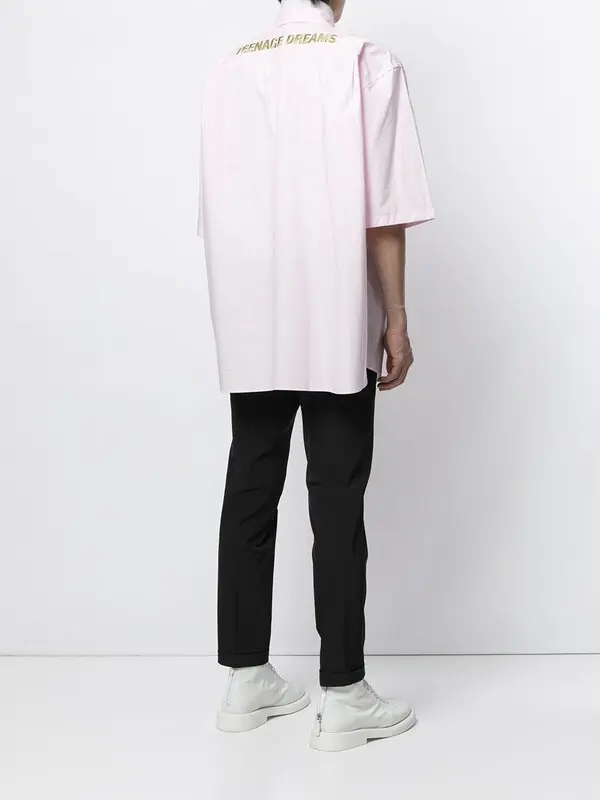 Raf Simons Teenage Dreams Bowling Shirt - Pink