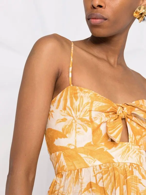 Zimmermann Palm Print Maxi Dress