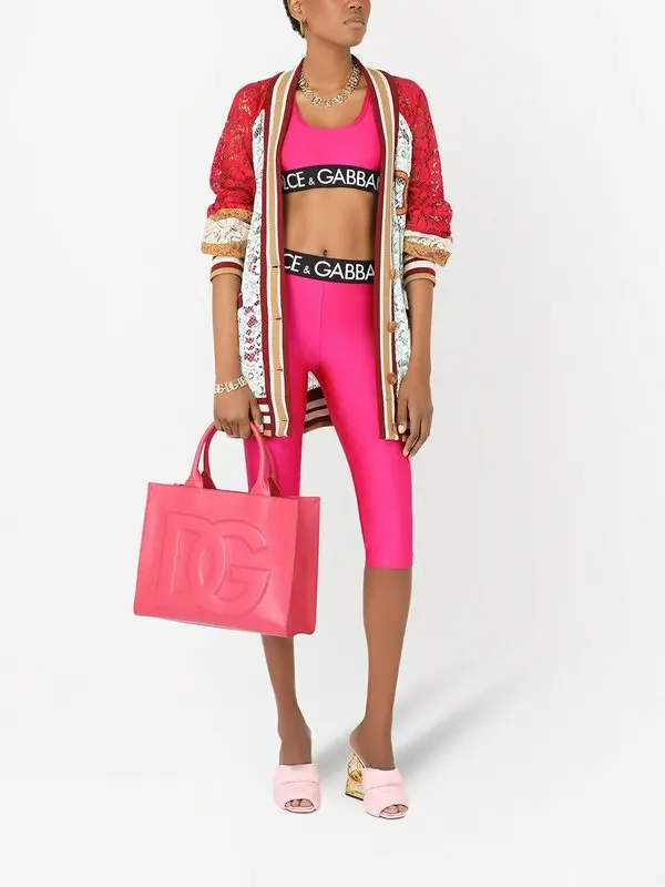 Dolce & Gabbana Dg Logo-appliqué Lace Cardigan