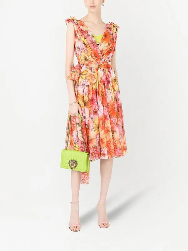 Dolce & Gabbana Floral Print Silk Dress
