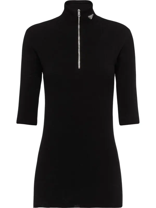 Prada Triangle-logo Half-zip Jumper