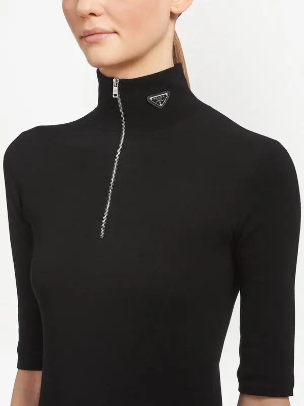 Prada Triangle-logo Half-zip Jumper