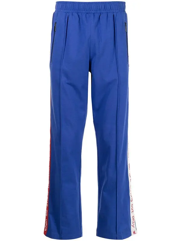 PORTS V Slogan Tape Track Pants