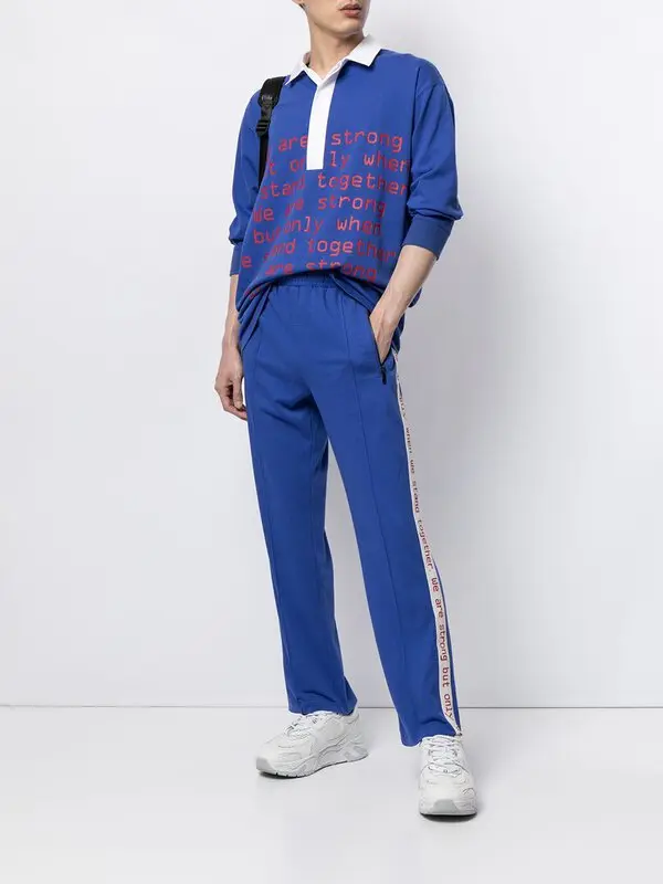 PORTS V Slogan Tape Track Pants
