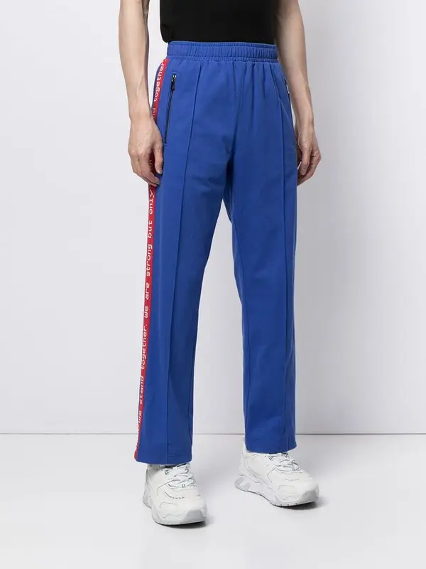 PORTS V Slogan Tape Track Pants