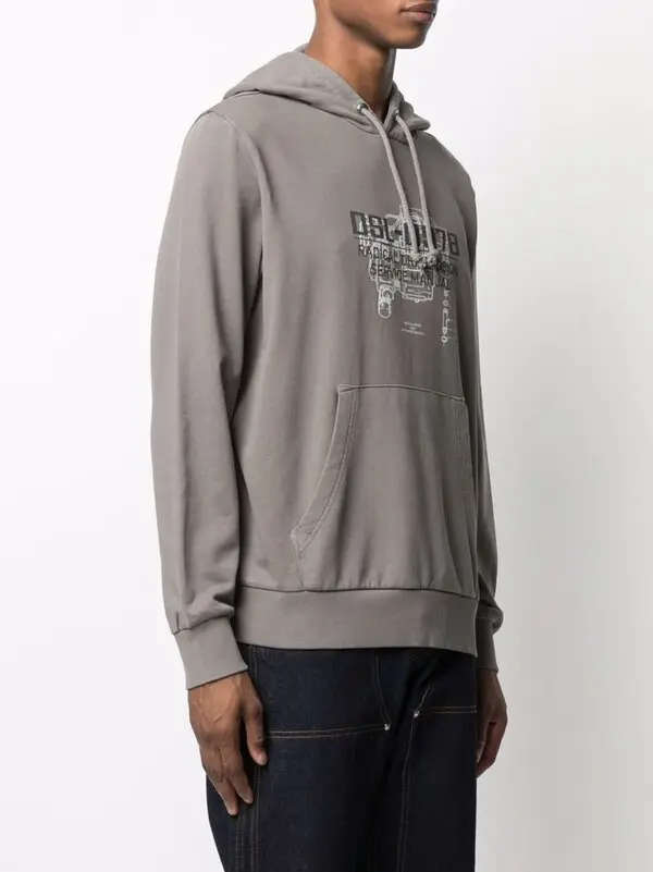 DIESEL® Slogan Print Cotton Hoodie