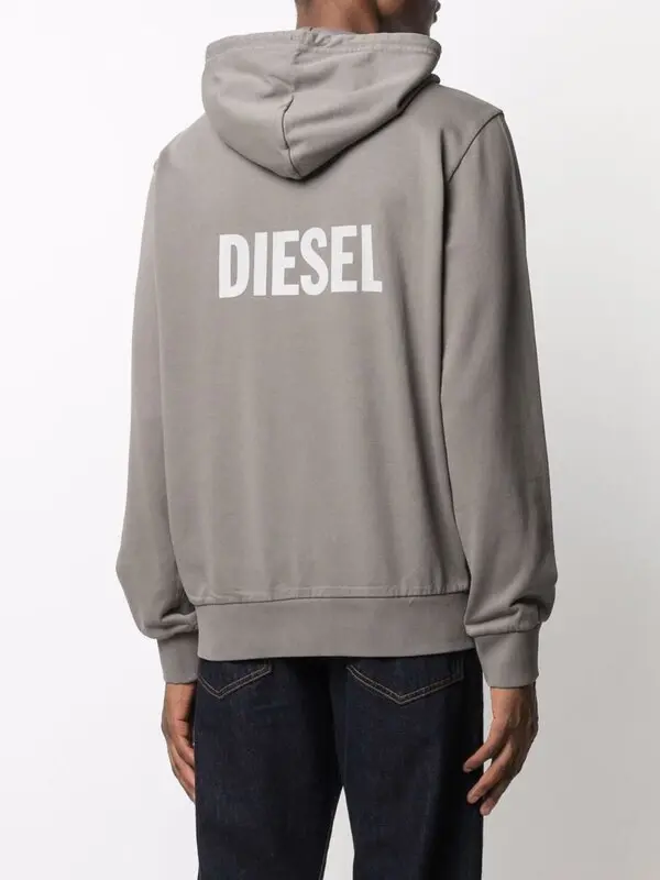 DIESEL® Slogan Print Cotton Hoodie