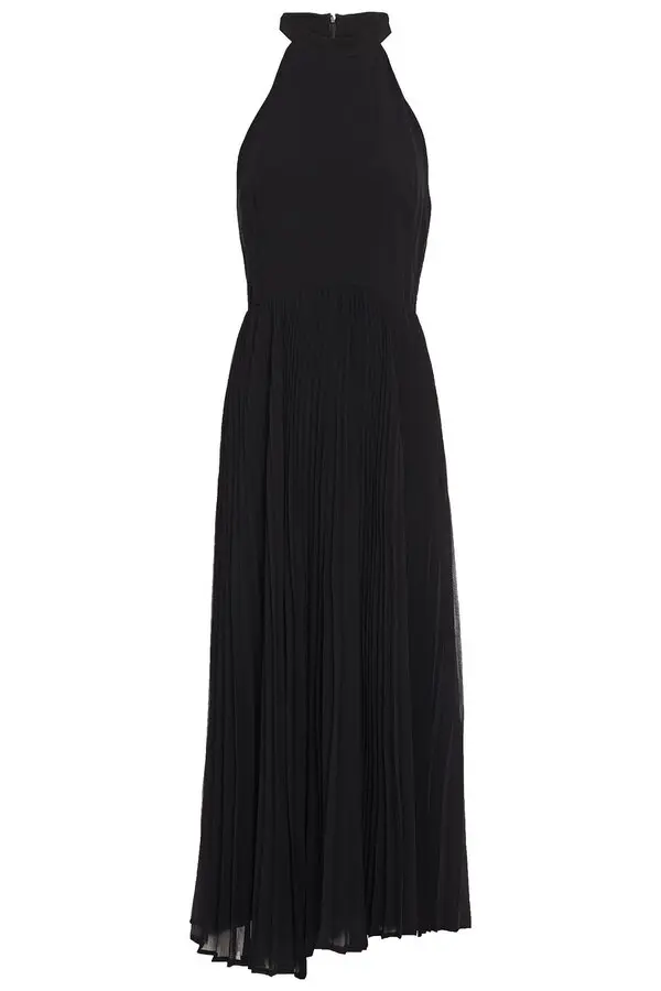 open lace back dress Sunray Pleat Midi Dress