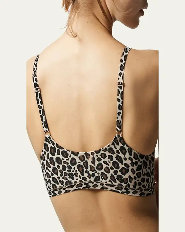 Chantelle Print Soft Stretch Padded Bralette - Leopard