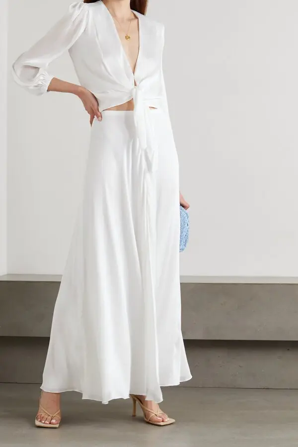 Galvan Felicity Crepon Maxi Skirt
