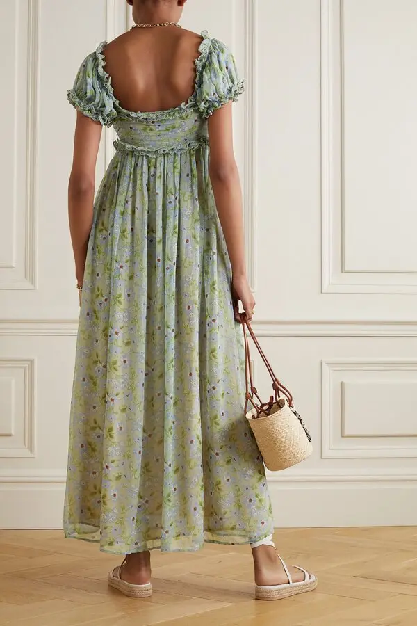 chinese dress ladies Sophie Georgette Maxi Pink / Xs